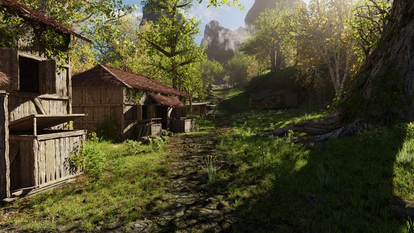 Medieval Pathway Scene 3D model - TurboSquid 1835120