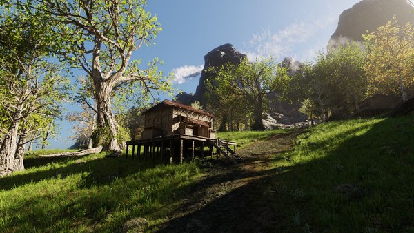 modelo 3d Escena del camino medieval - TurboSquid 1835120