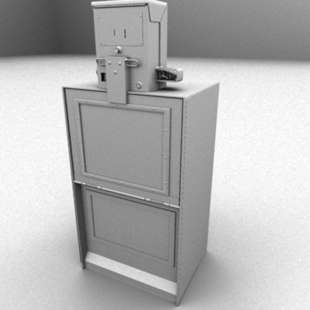 3d Newspaper Machine Model