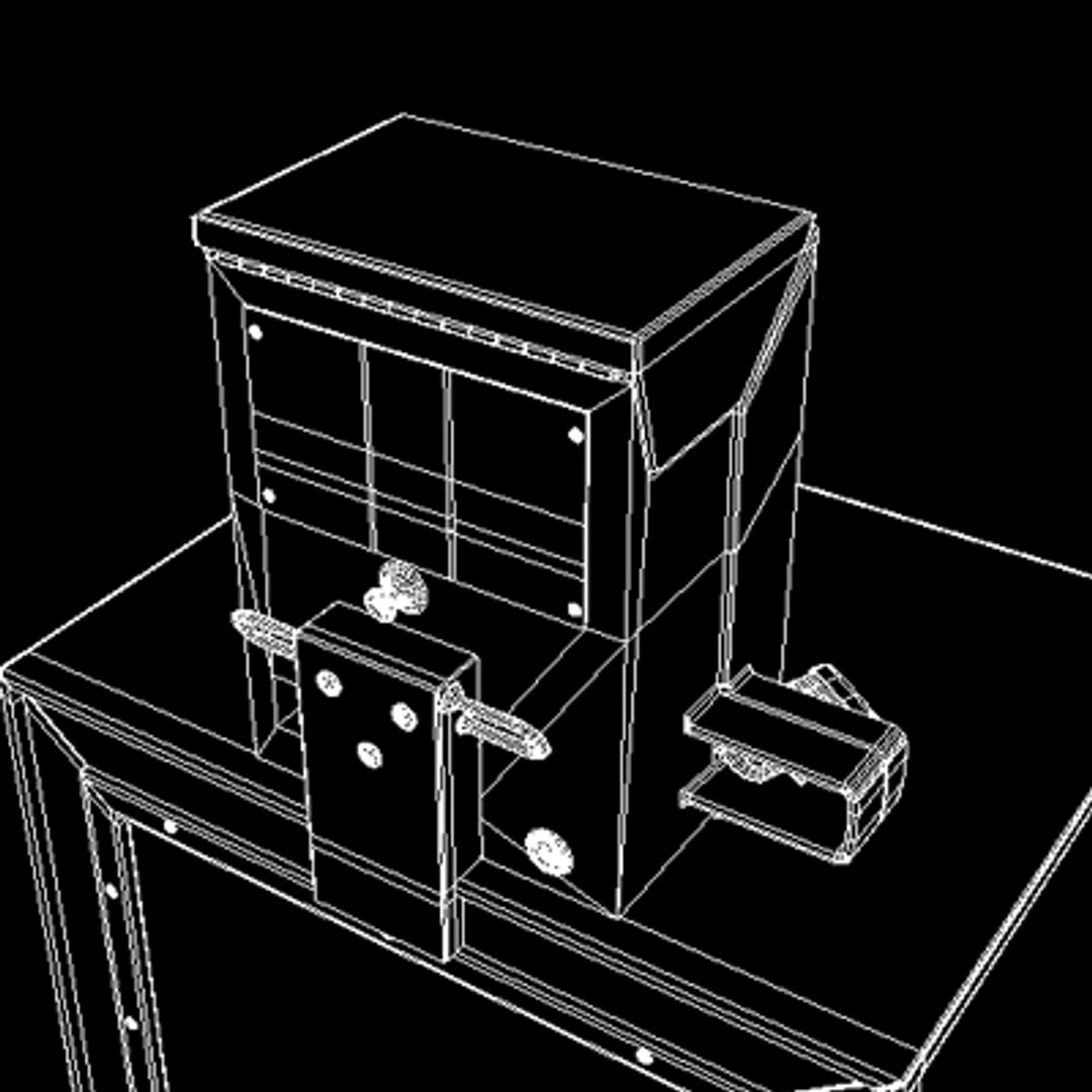 3d Newspaper Machine Model