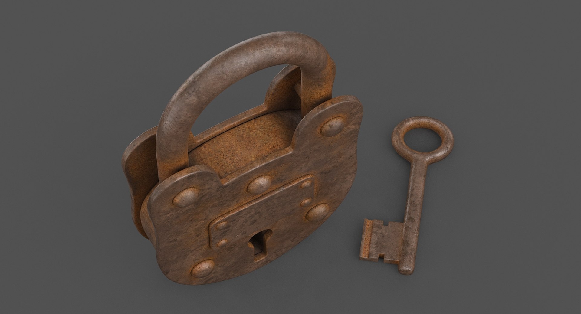 3d Model Of Old Lock