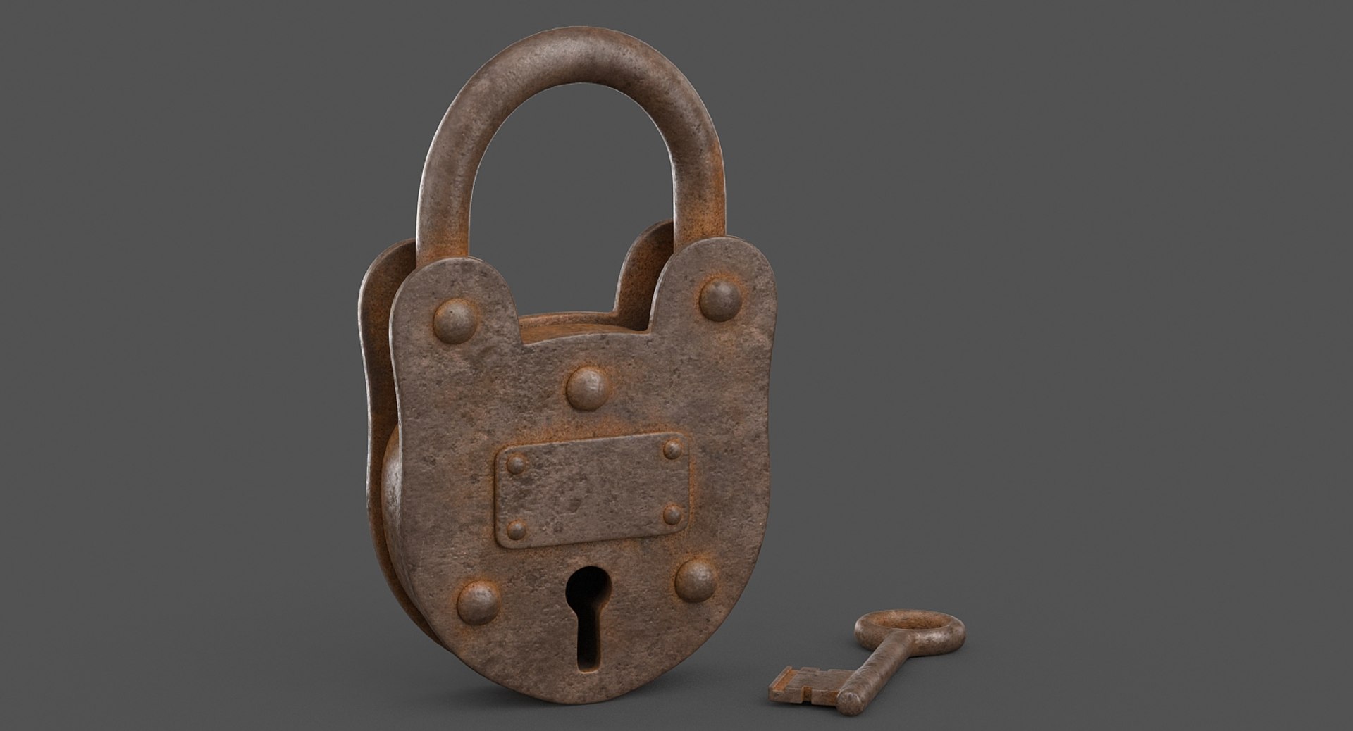3d Model Of Old Lock