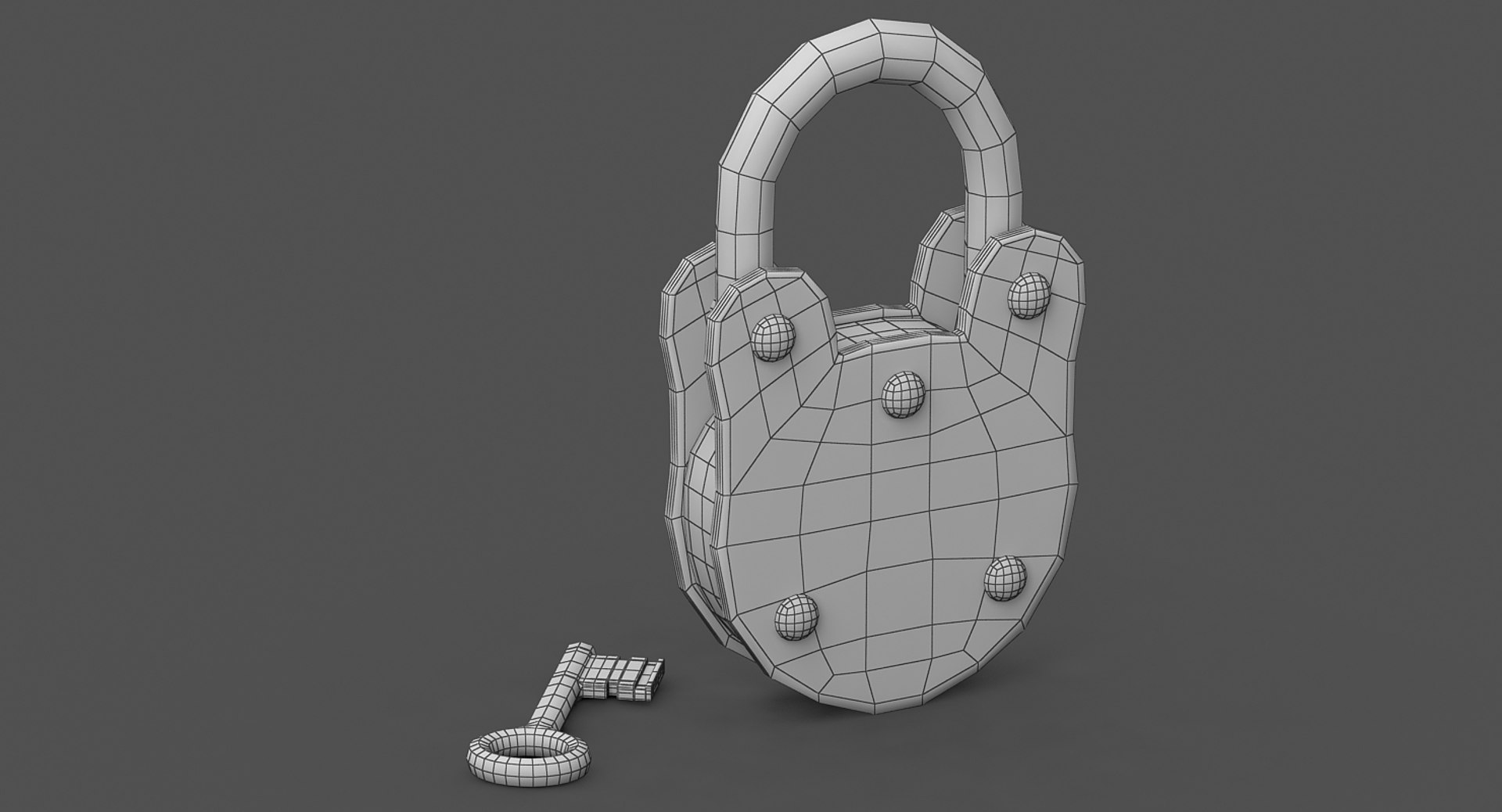 3d Model Of Old Lock
