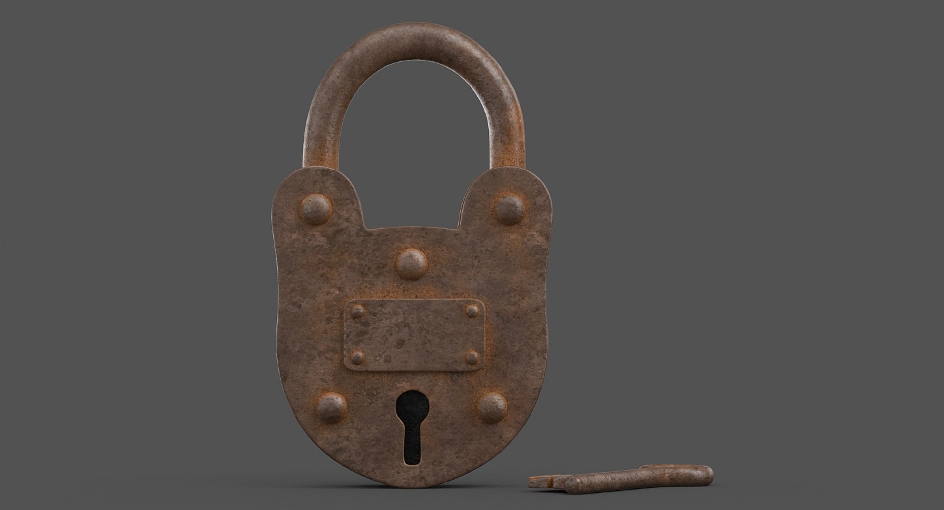 3d Model Of Old Lock