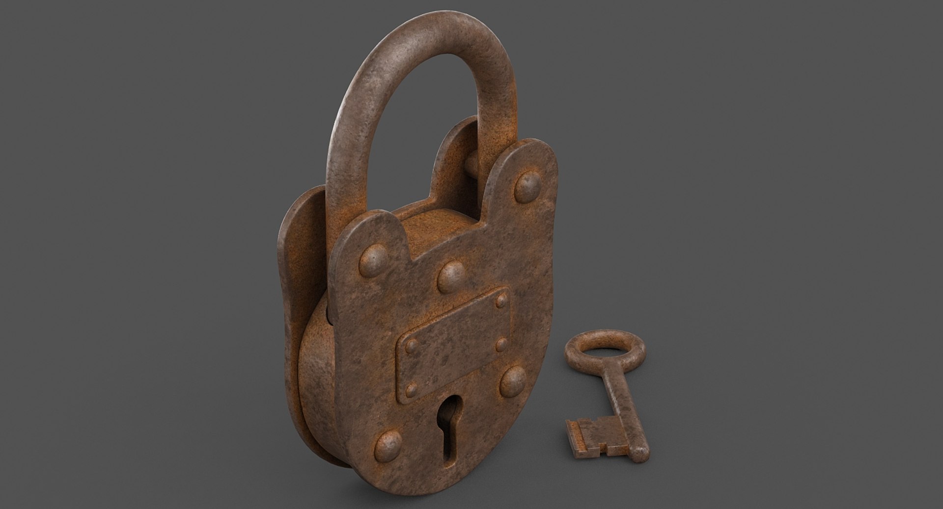 3d Model Of Old Lock