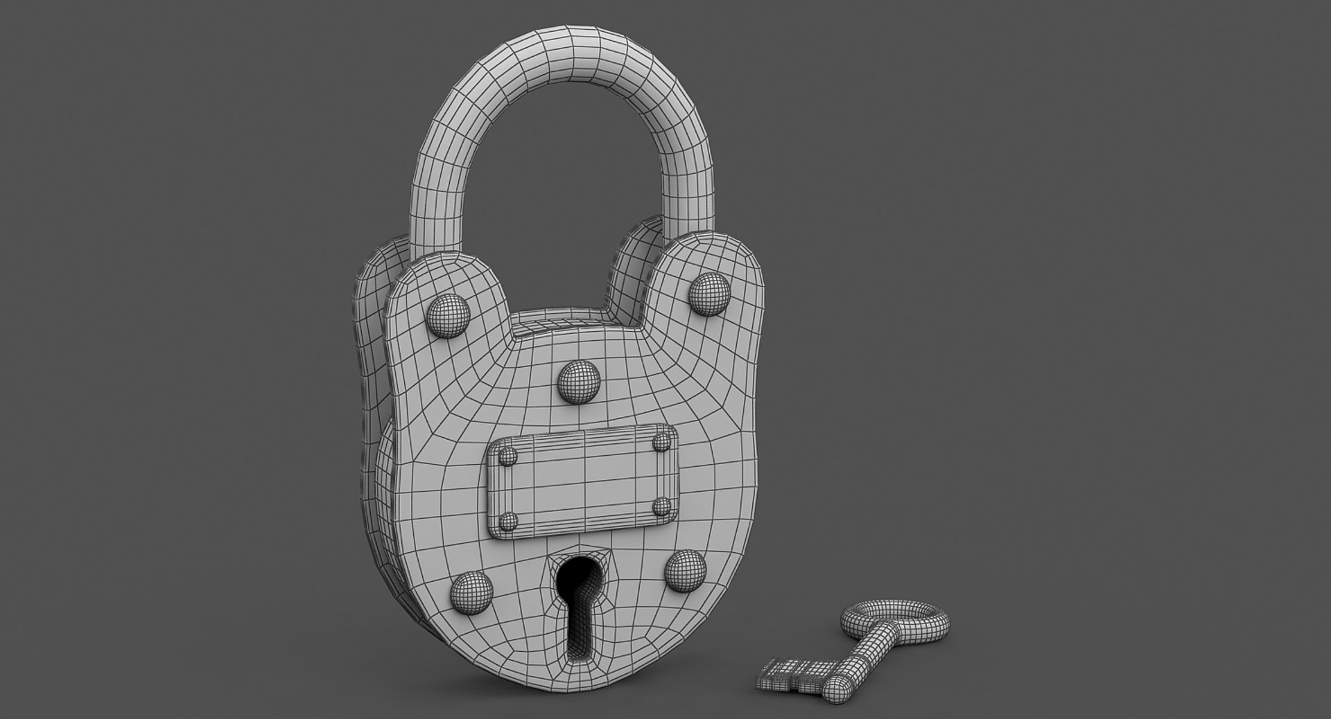 3d Model Of Old Lock