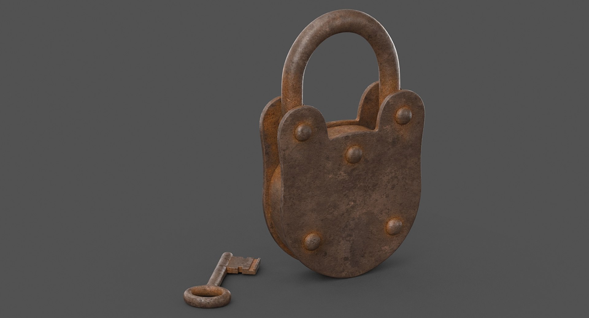 3d Model Of Old Lock