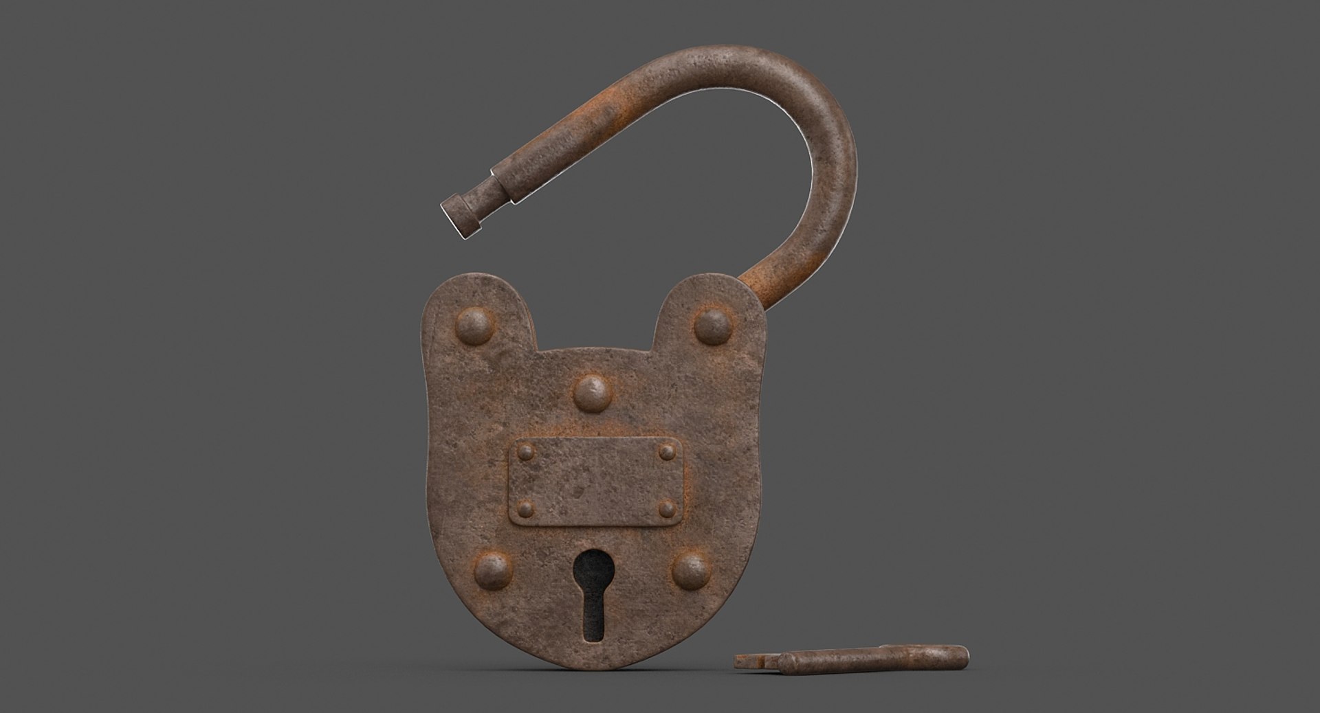 3d Model Of Old Lock