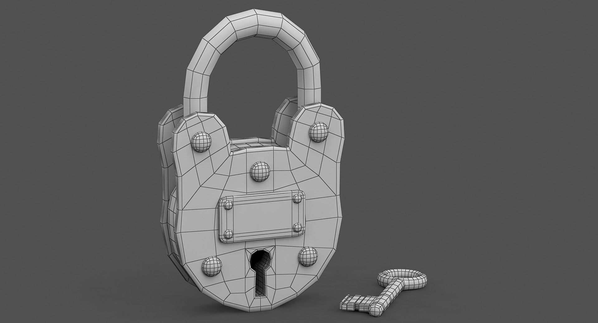 3d Model Of Old Lock