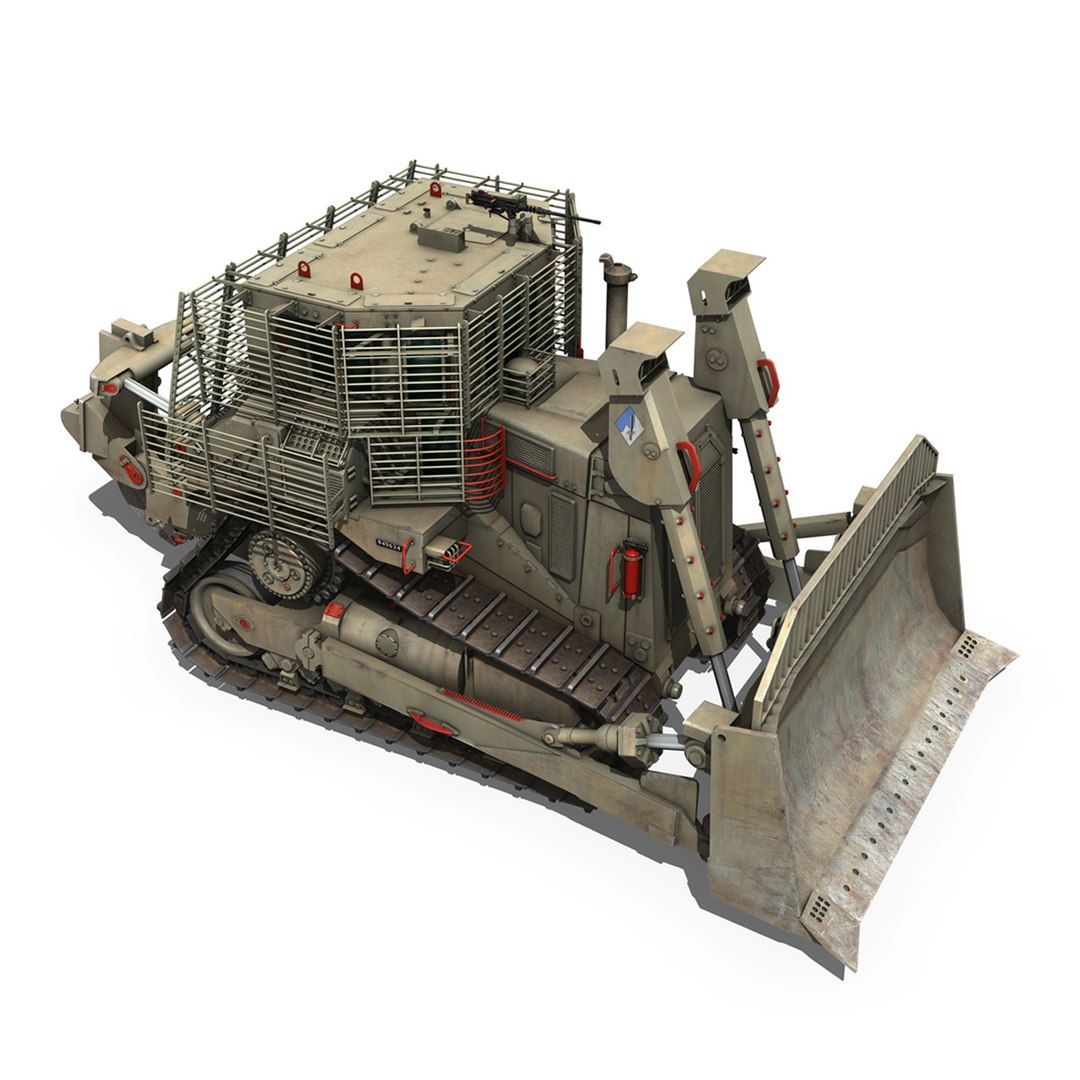 3d armored d9r bulldozer - model