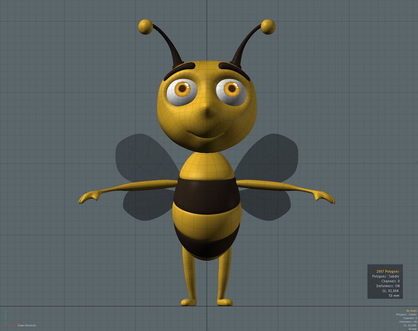 Bee Character Cartoon 3D Model - TurboSquid 1529883