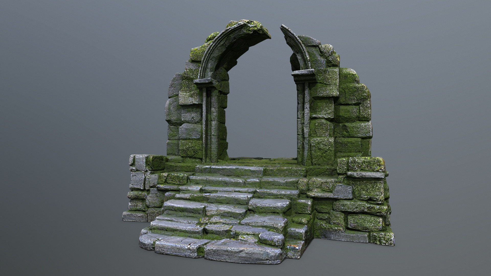 3D Ruin Gate - TurboSquid 2368577
