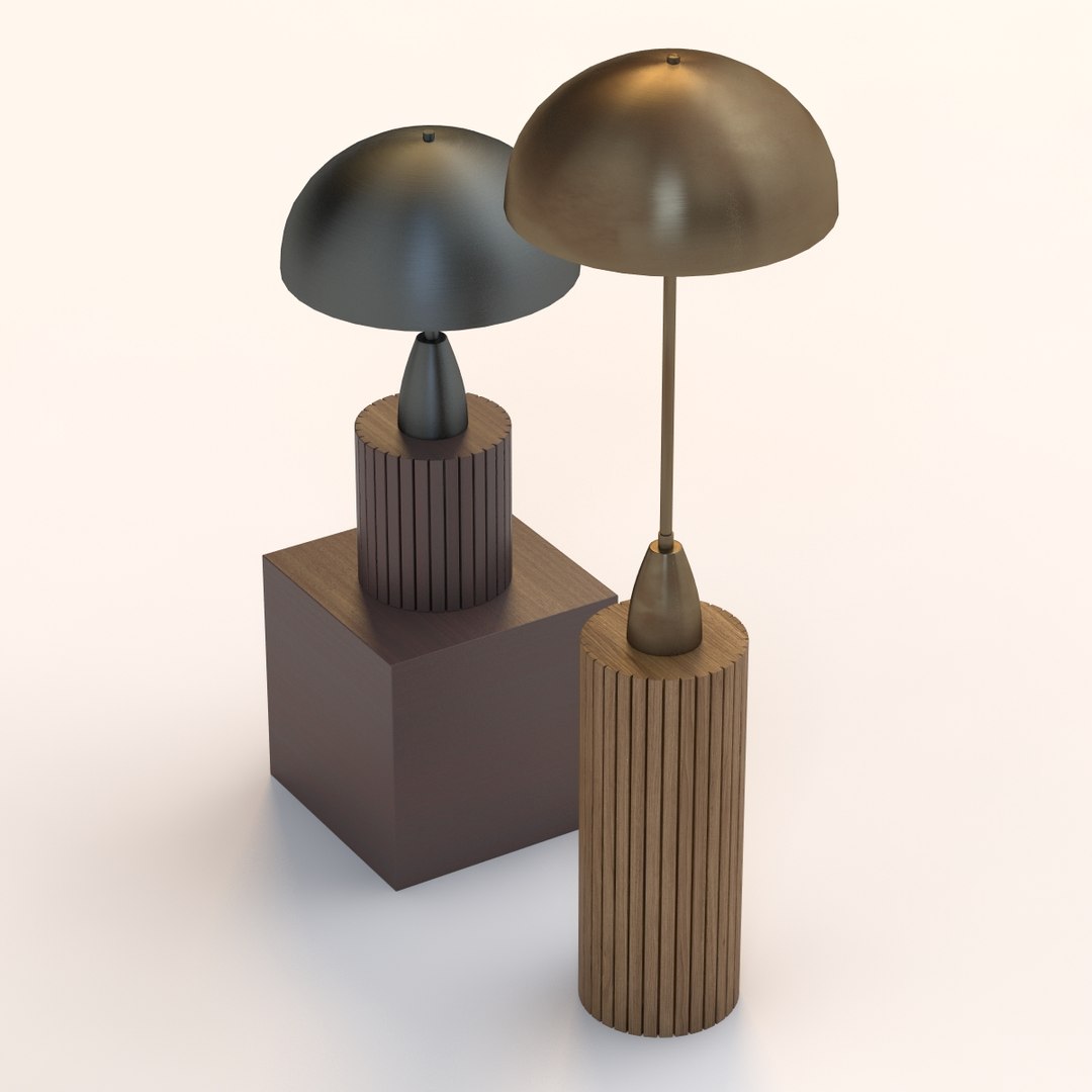 3d Model Of Column Lamp Apparatus