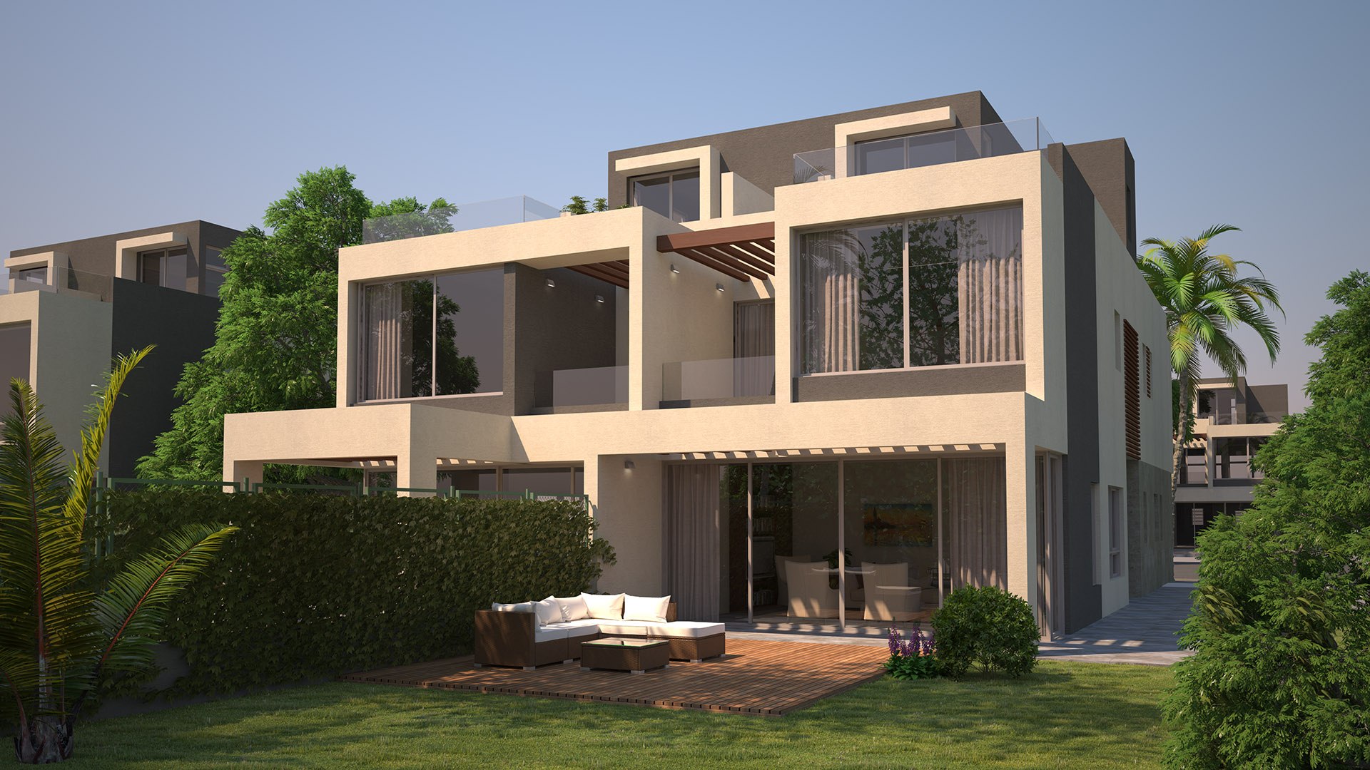 3D Modern Twin House - TurboSquid 1962520