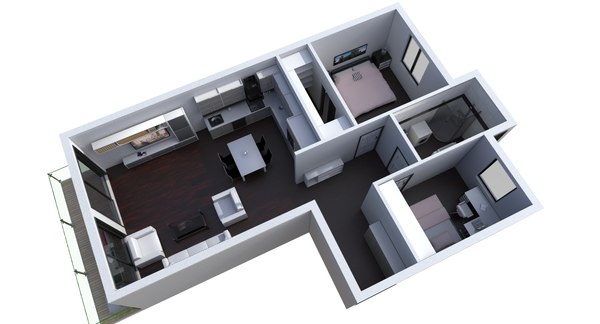 Floor Plan 3ds Max Models for Download | TurboSquid