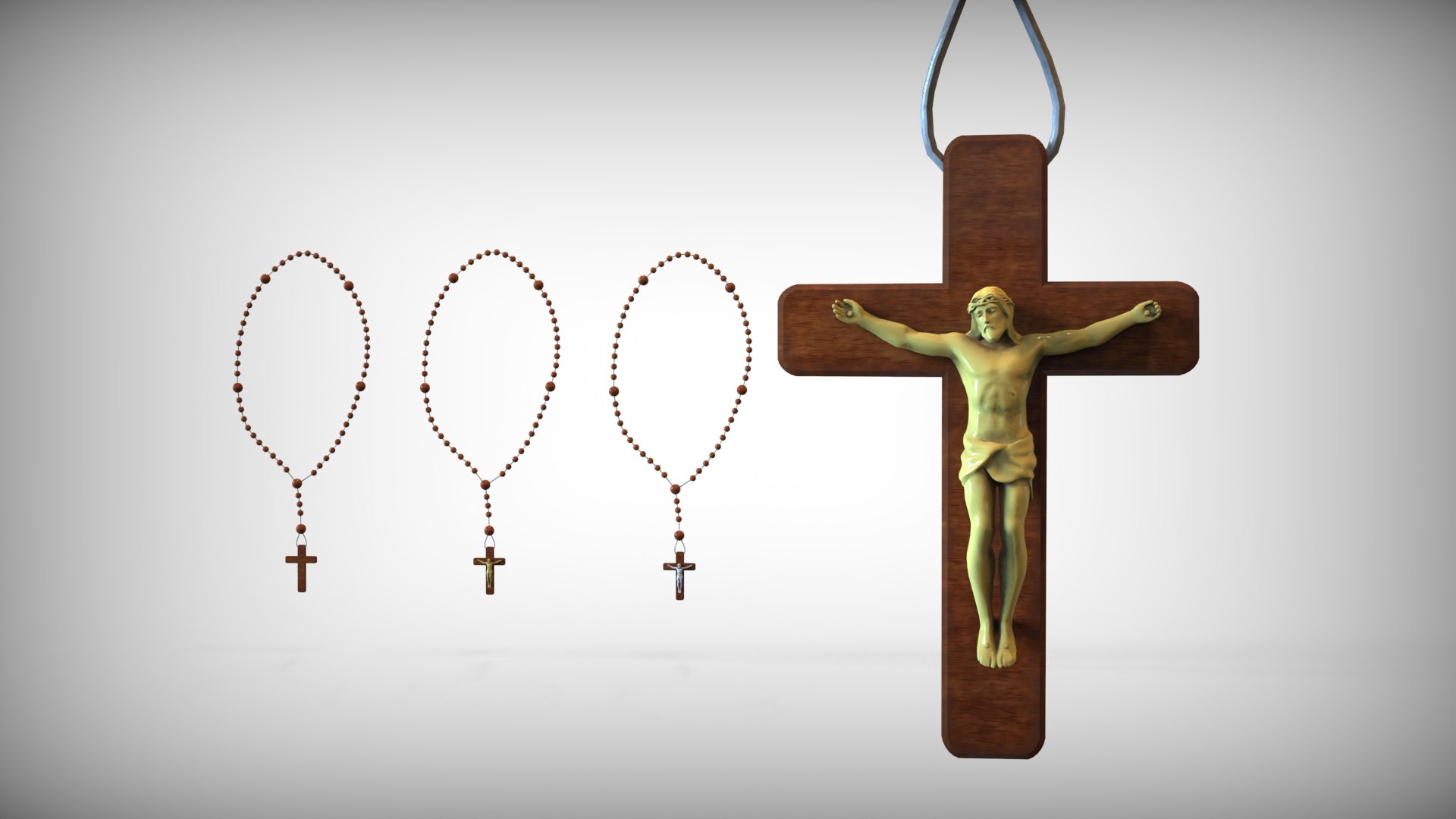 3D Wooden Rosary - Catholic - Low-poly 3D model - TurboSquid 2052468
