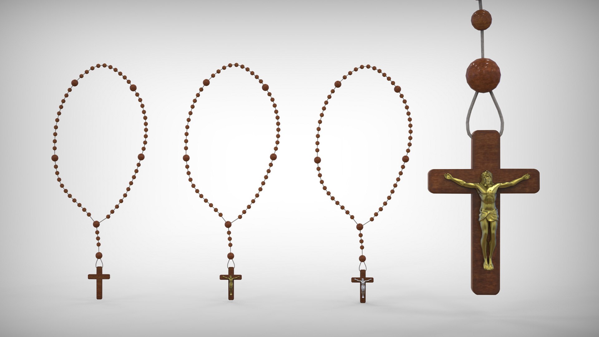 3D Wooden Rosary - Catholic Low-poly 3D model - TurboSquid 2052468