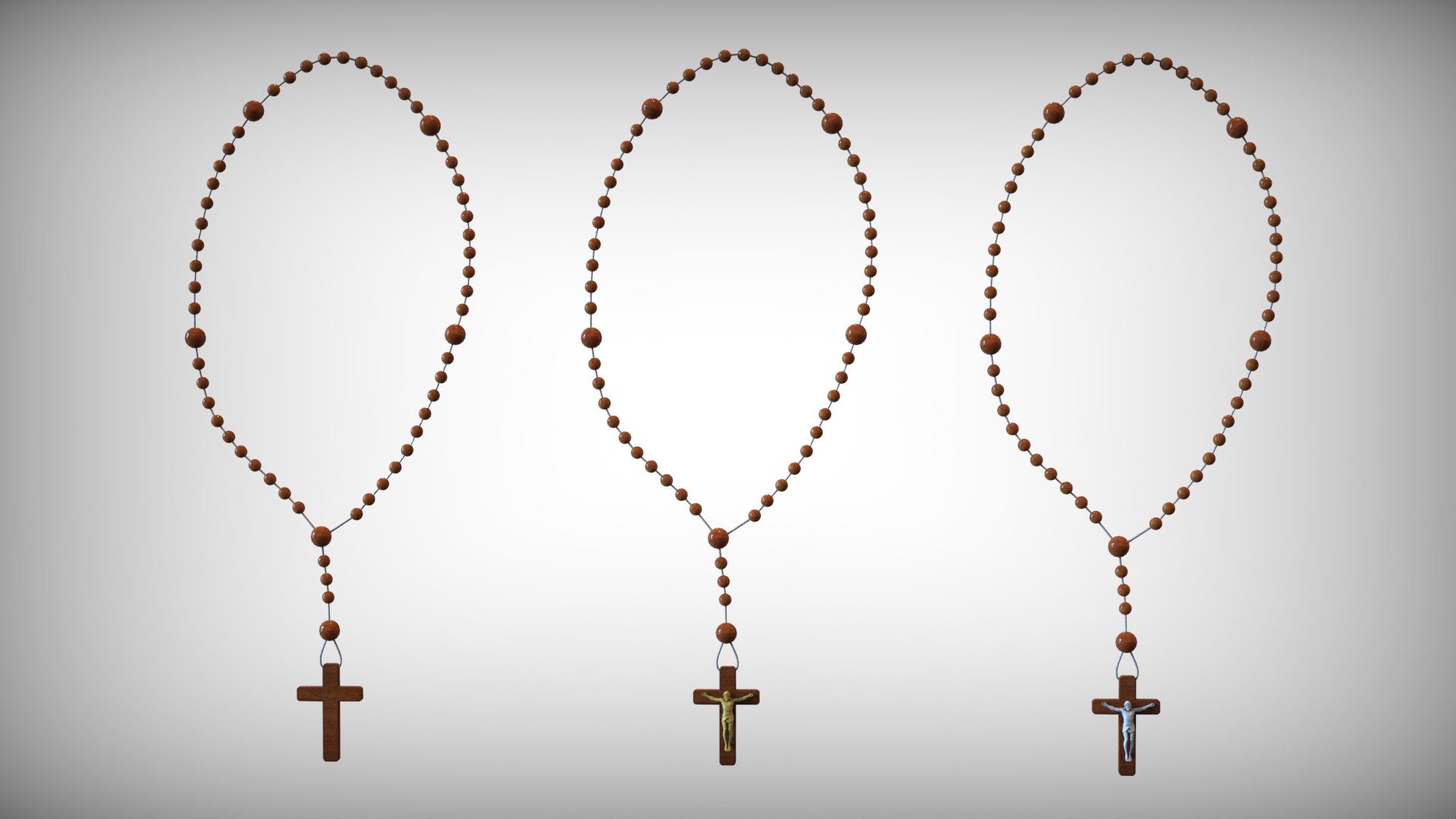 3D Wooden Rosary - Catholic - Low-poly 3D Model - TurboSquid 2052468