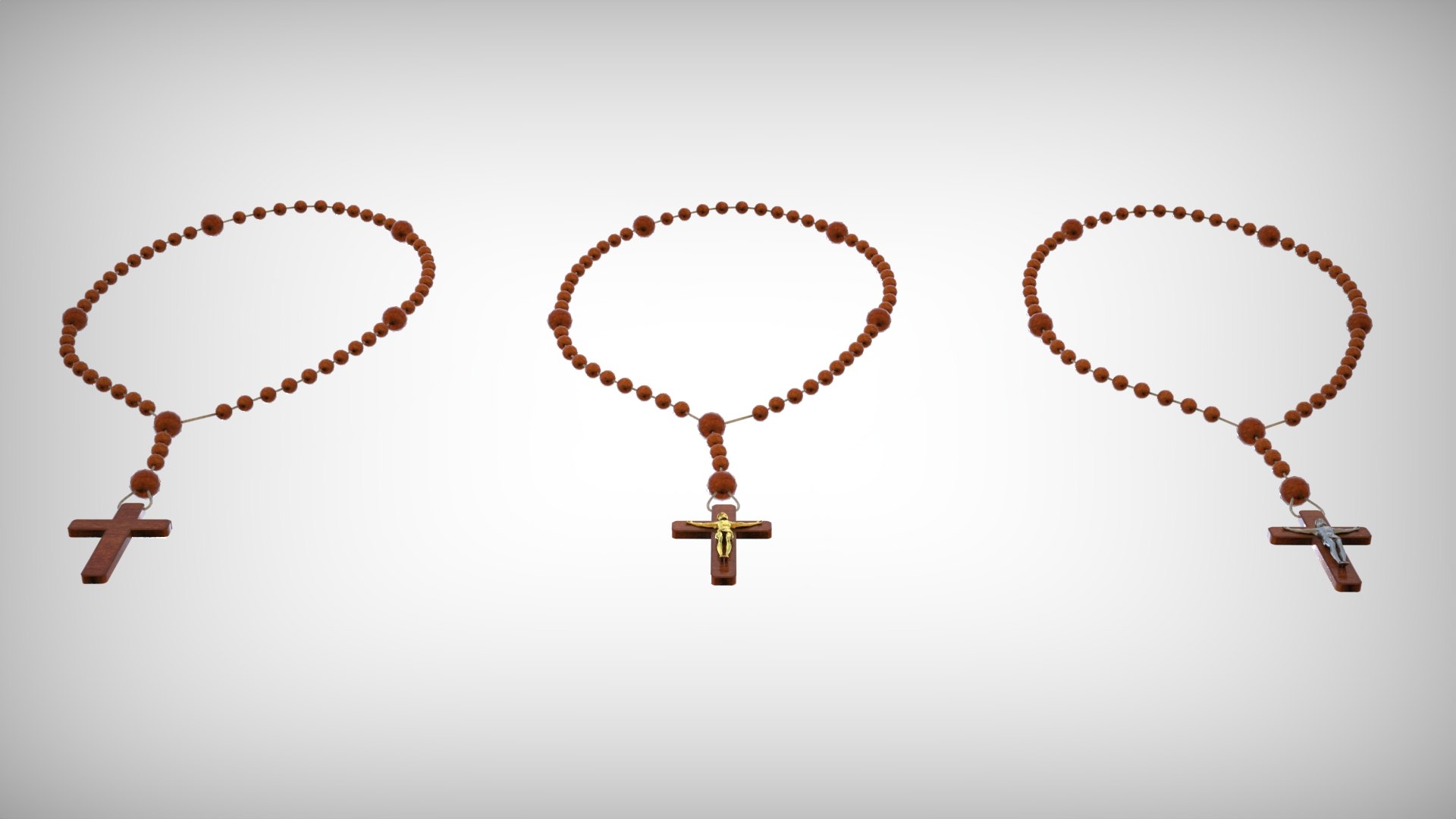 3D Wooden Rosary - Catholic - Low-poly 3D Model - TurboSquid 2052468