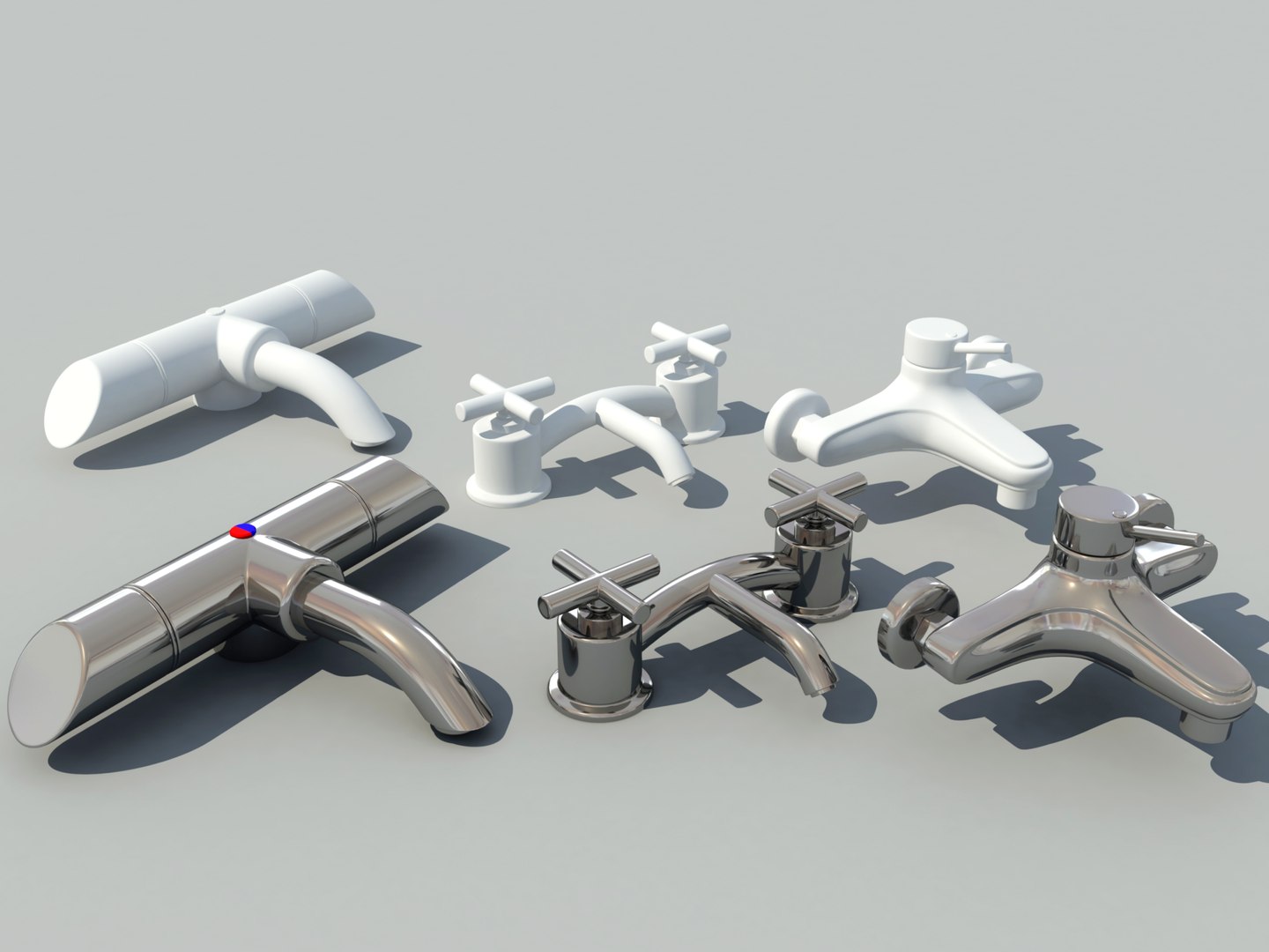 65 Faucets Shower Heads 3d Model
