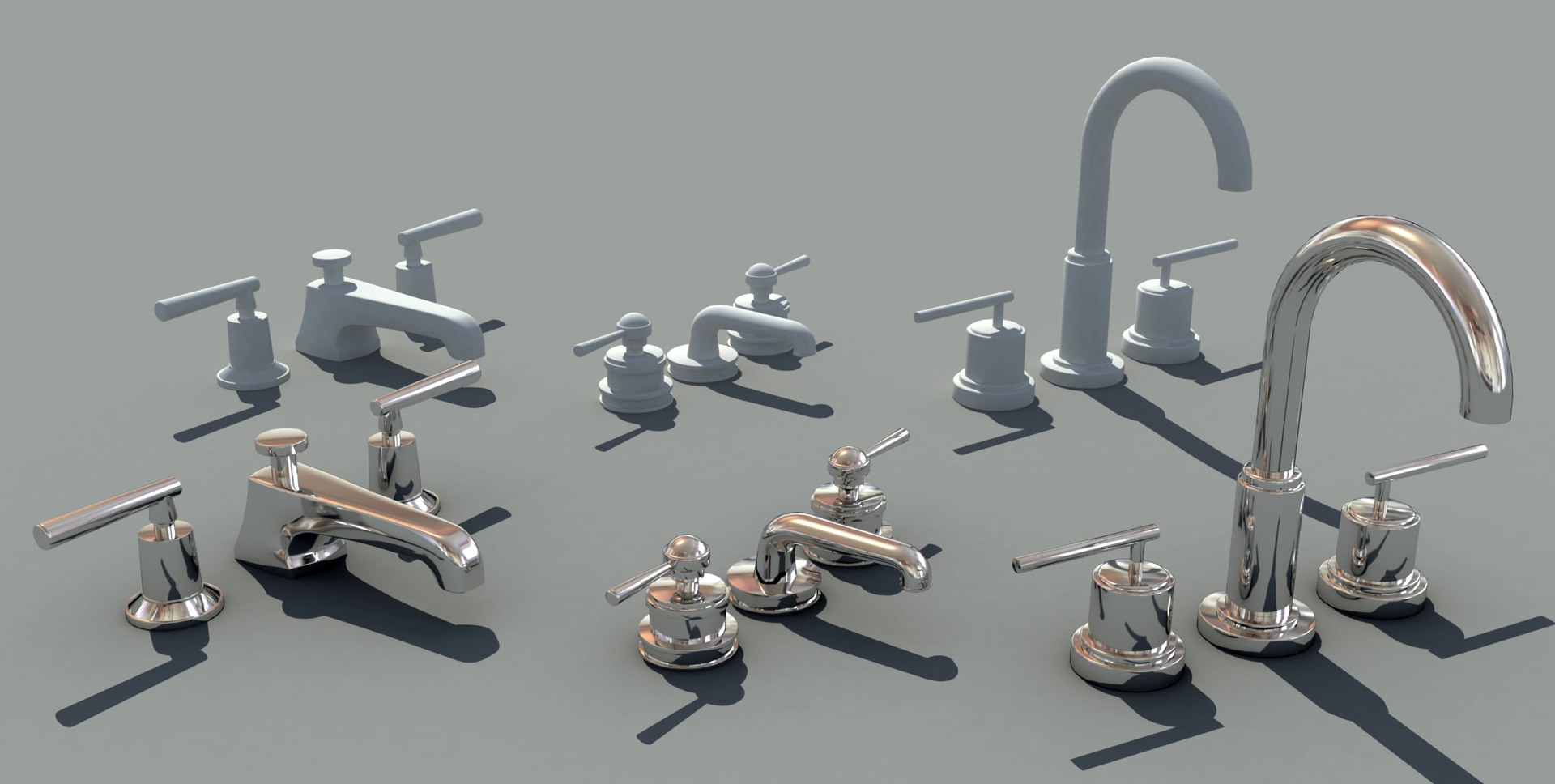 65 Faucets Shower Heads 3d Model