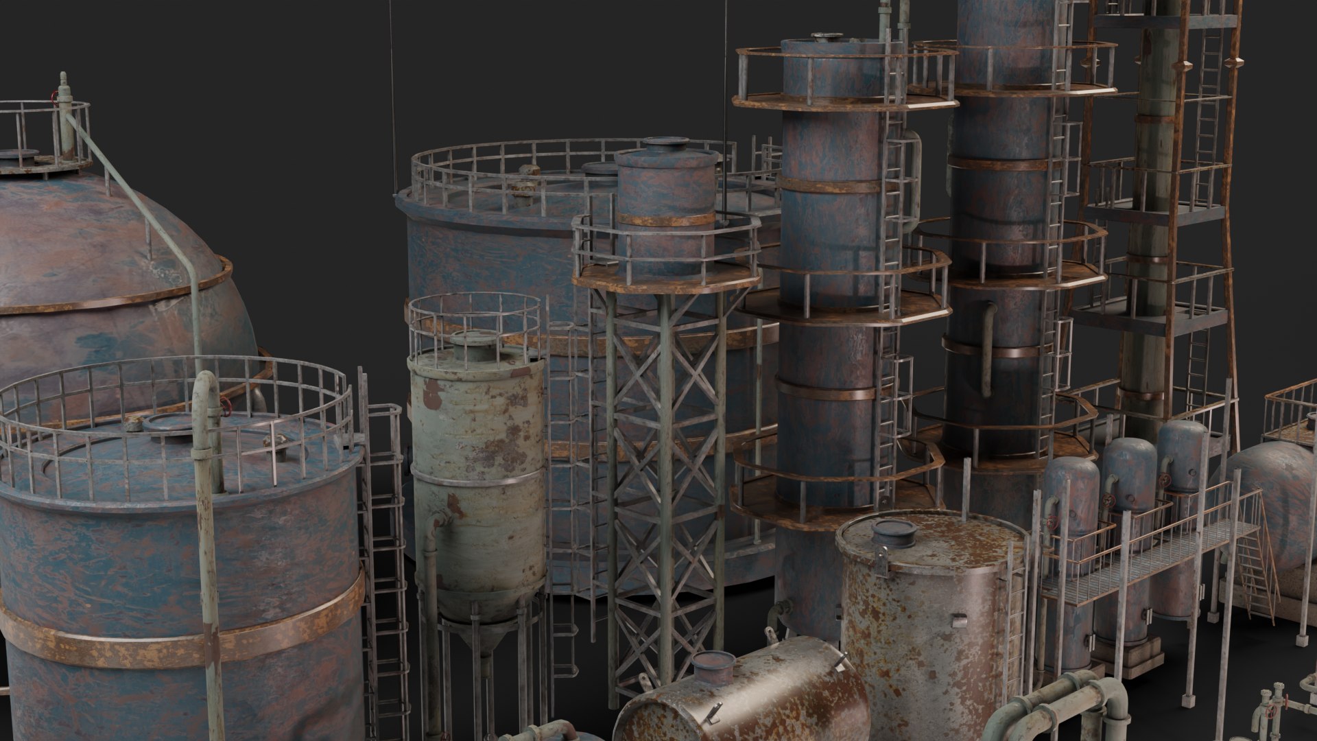 Old rusty factory 3D model - TurboSquid 1917205