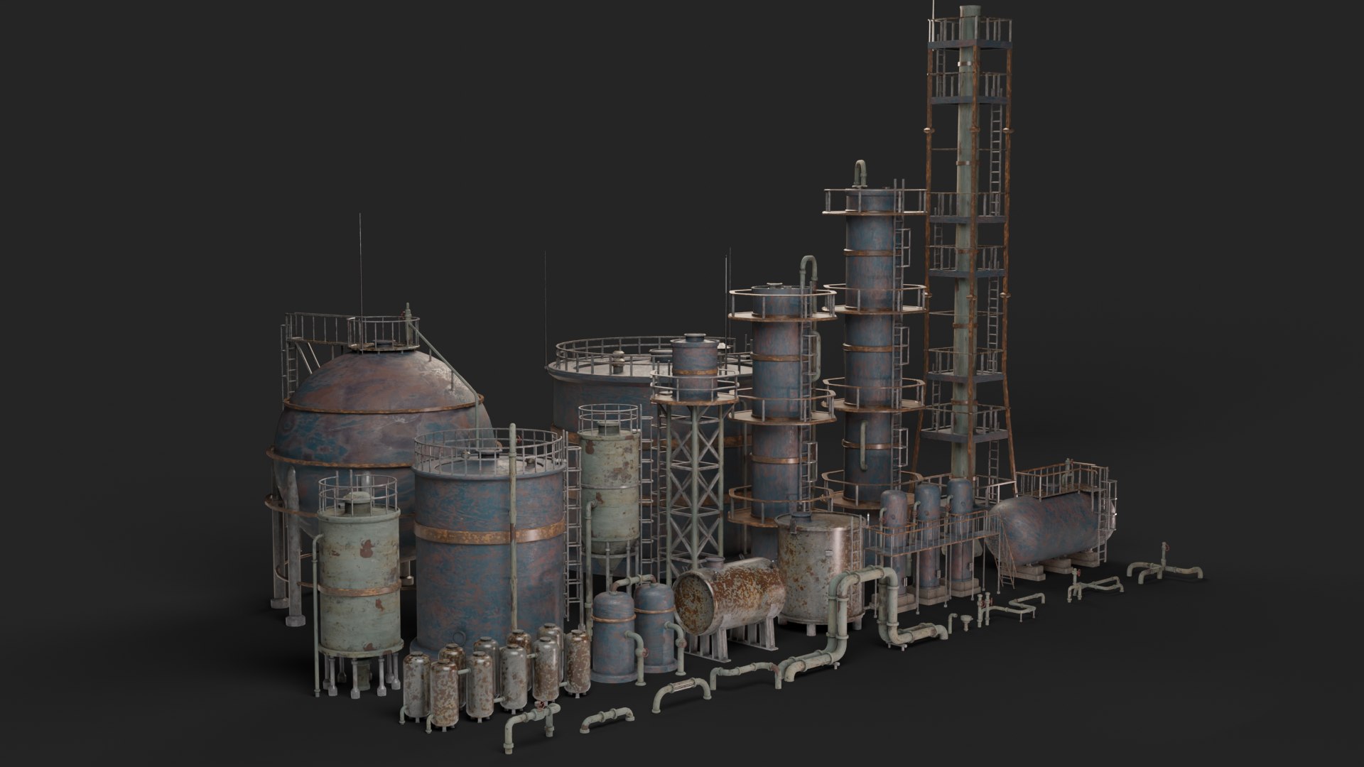 Old rusty factory 3D model - TurboSquid 1917205