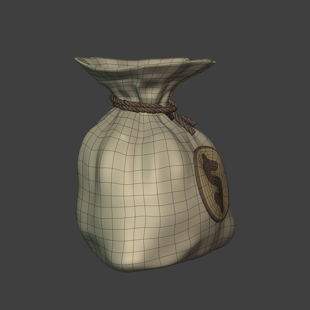 3D Money Bag - TurboSquid 2105572