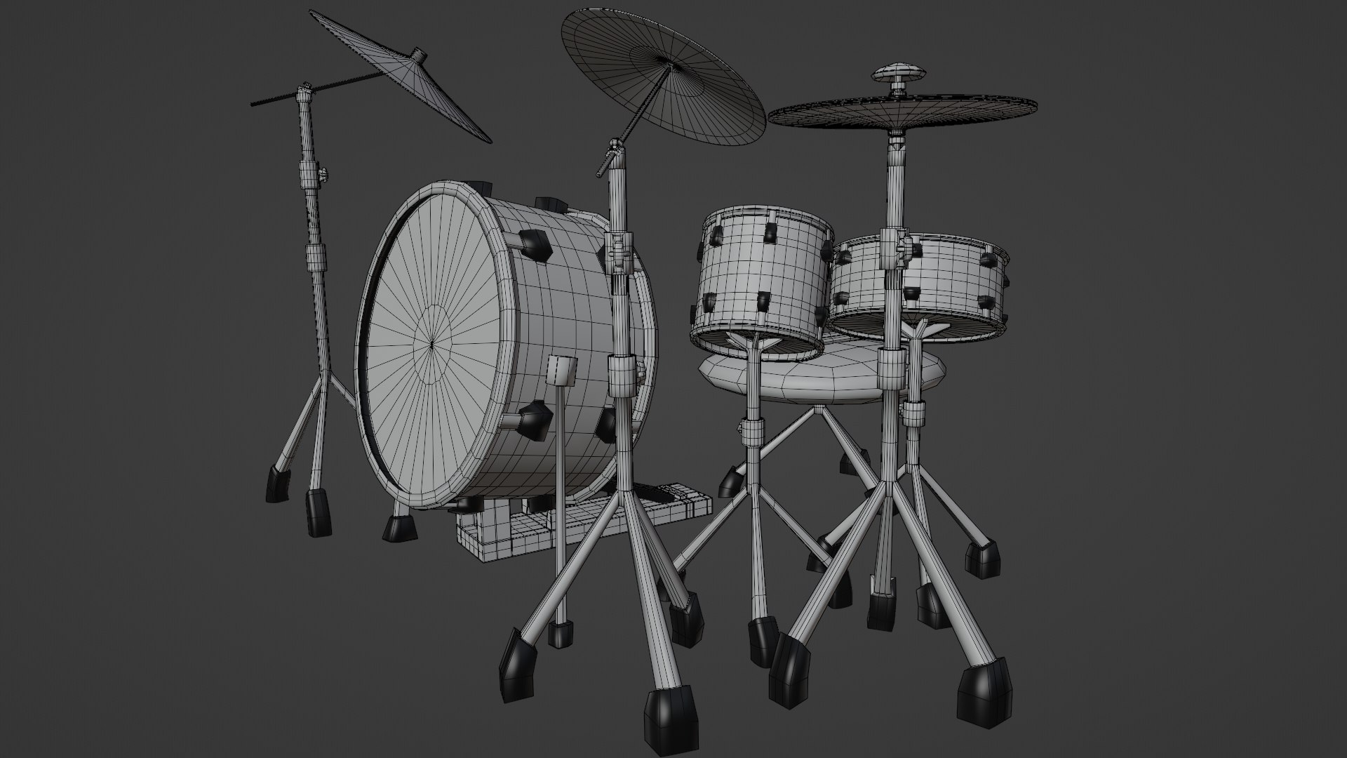 3D Drum Set Model - TurboSquid 2233825