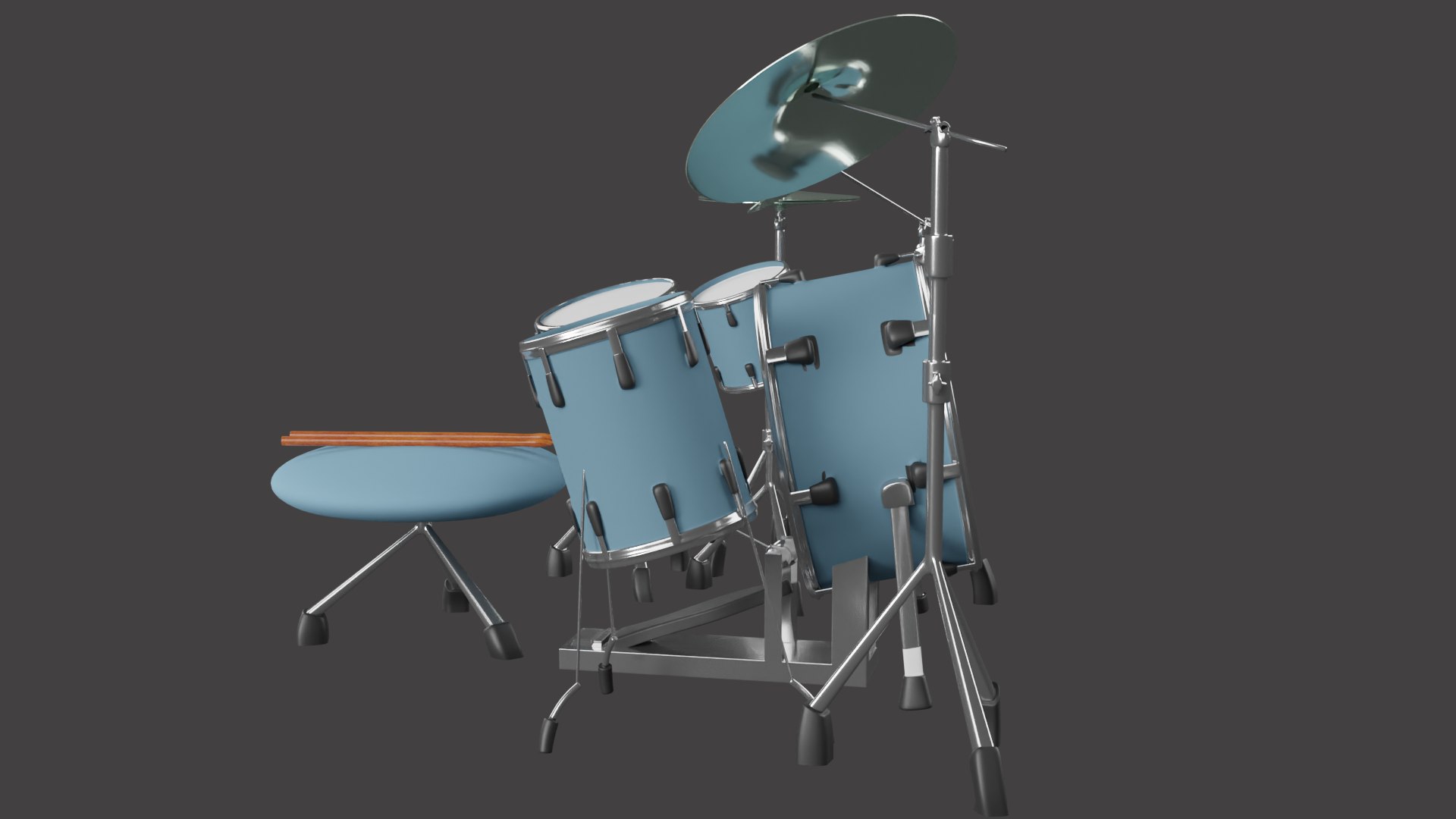 3D Drum Set Model - TurboSquid 2233825