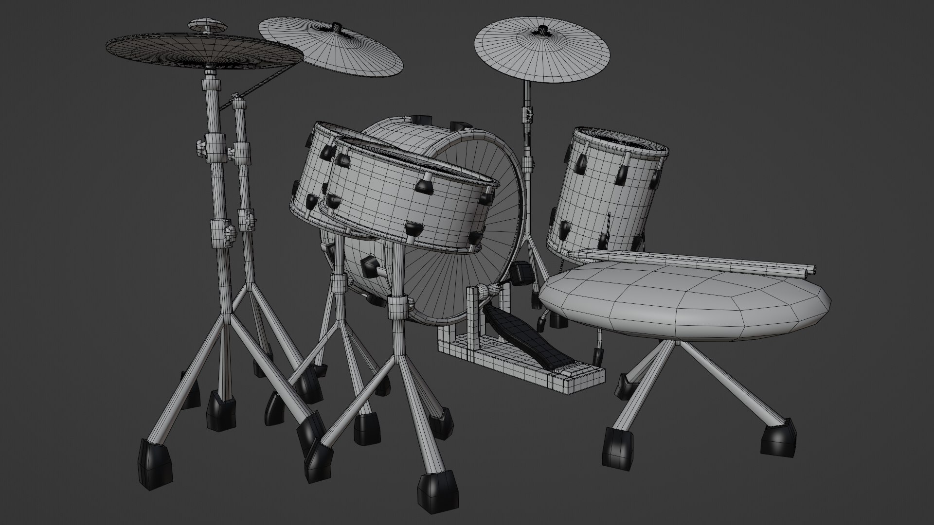 3D Drum Set Model - TurboSquid 2233825