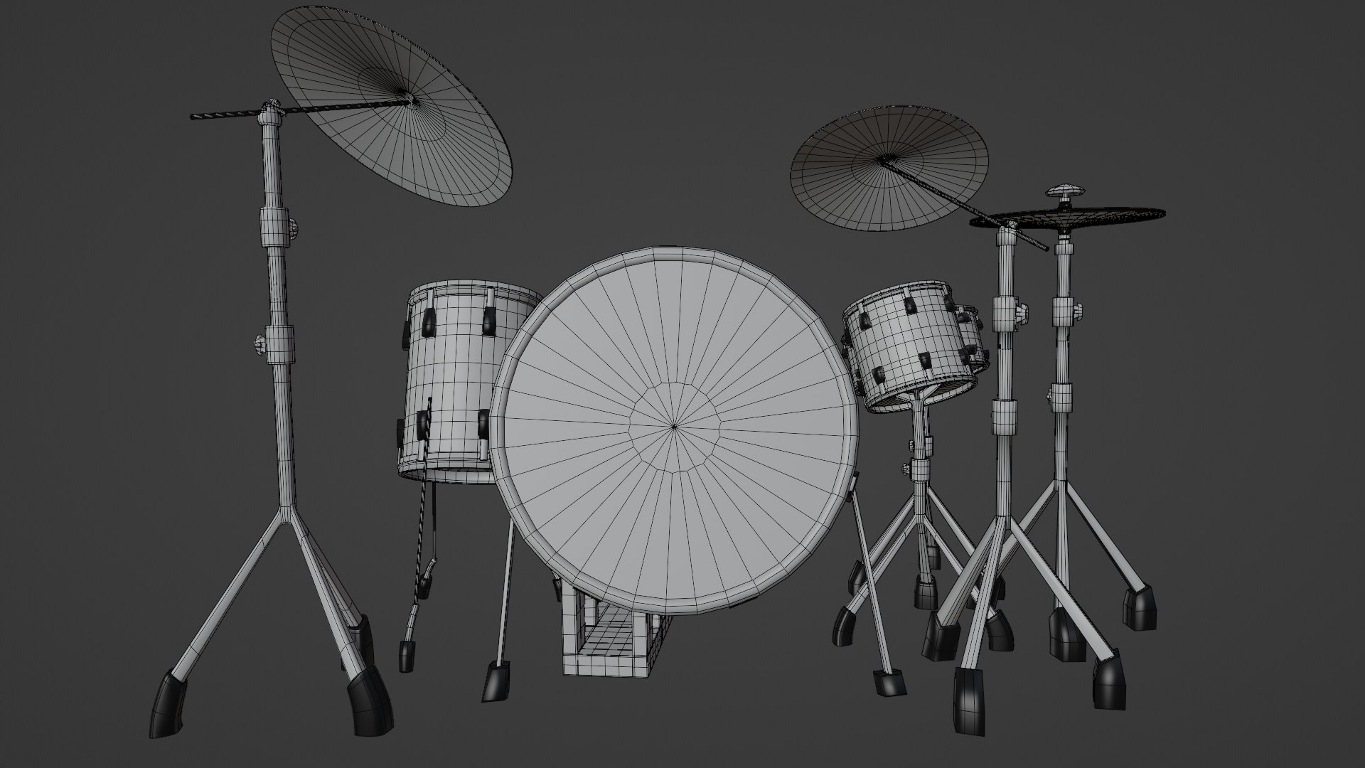 3D Drum Set Model - TurboSquid 2233825