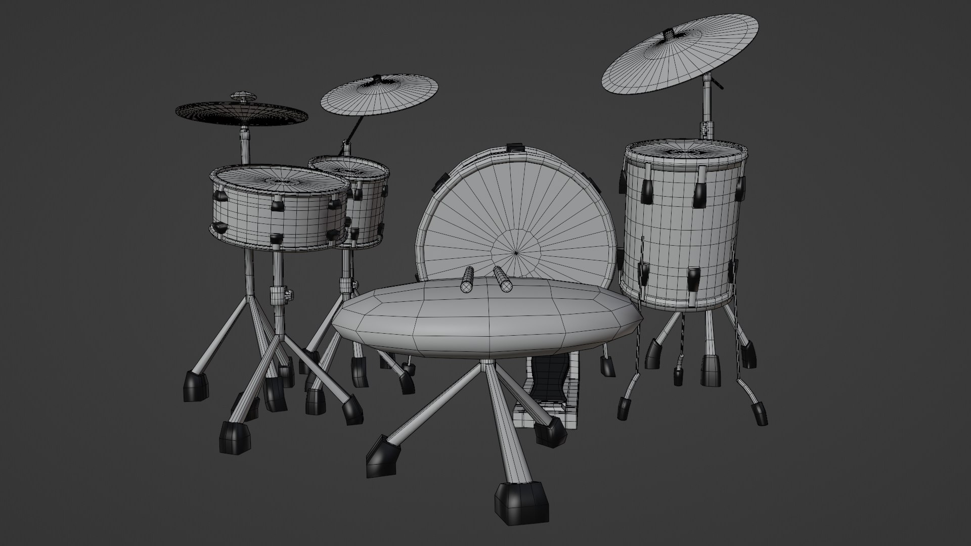 3D Drum Set Model - TurboSquid 2233825