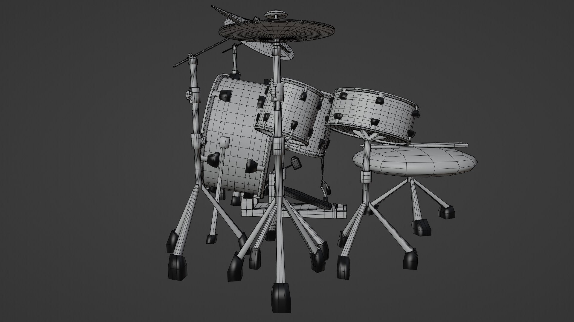 3D Drum Set Model - TurboSquid 2233825