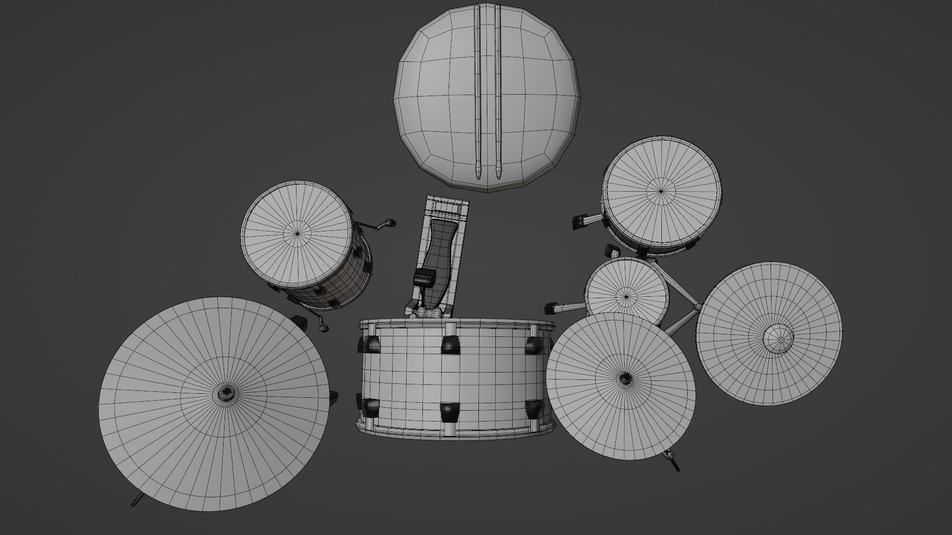 3D Drum Set Model - TurboSquid 2233825