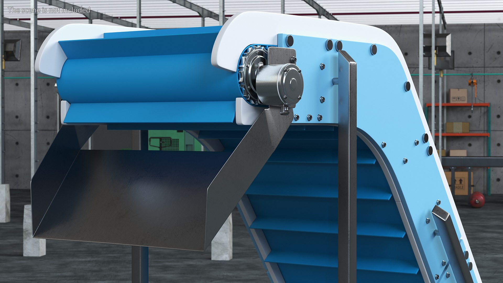 Incline Conveyor With Hopper 3D Model - TurboSquid 1870723