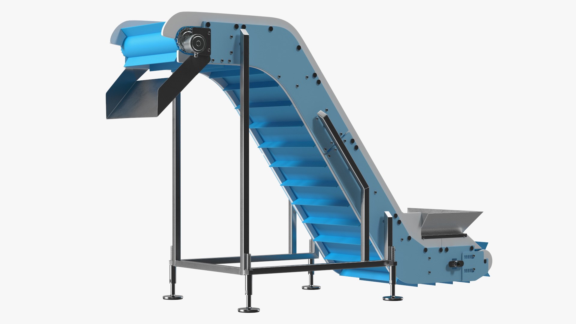Incline Conveyor With Hopper 3D Model - TurboSquid 1870723