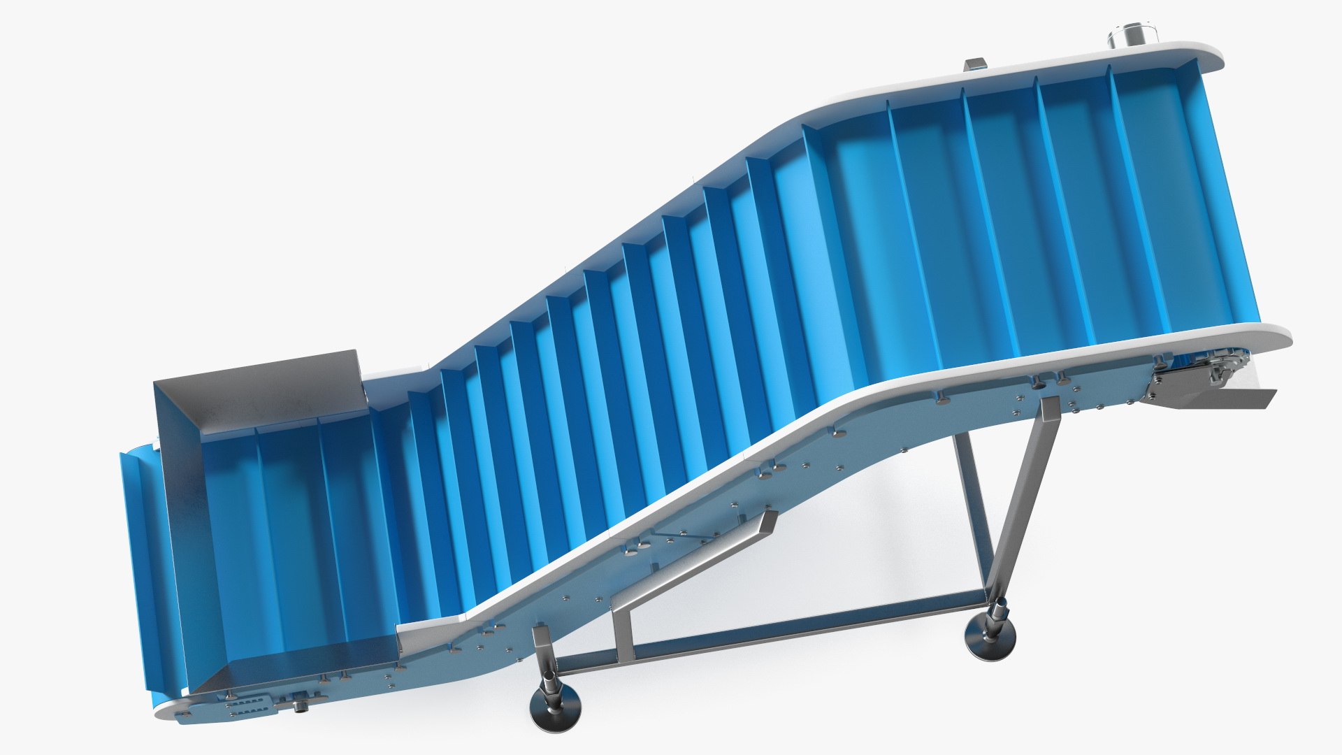 Incline Conveyor With Hopper 3D Model - TurboSquid 1870723