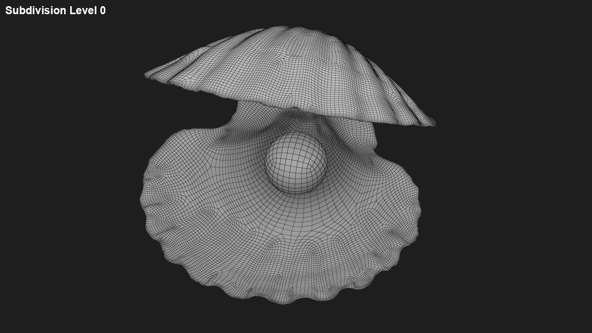 Clam Shell Pearl 02 3D Model - TurboSquid 2223923