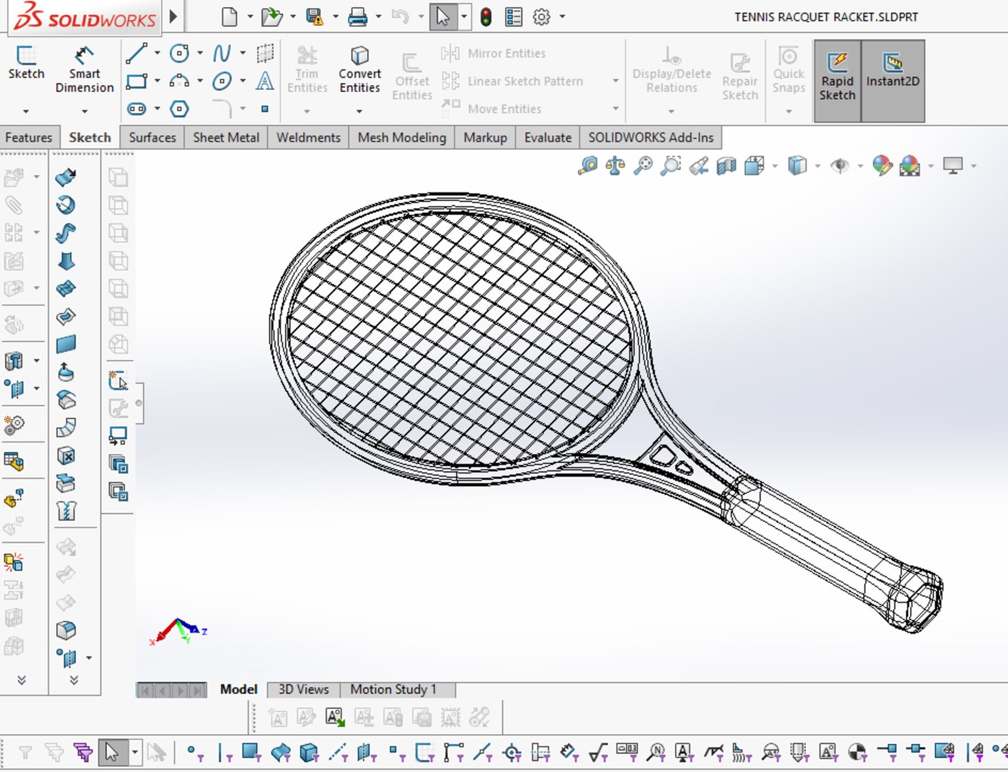 TENNIS RACQUET RACKET Model - TurboSquid 1832629