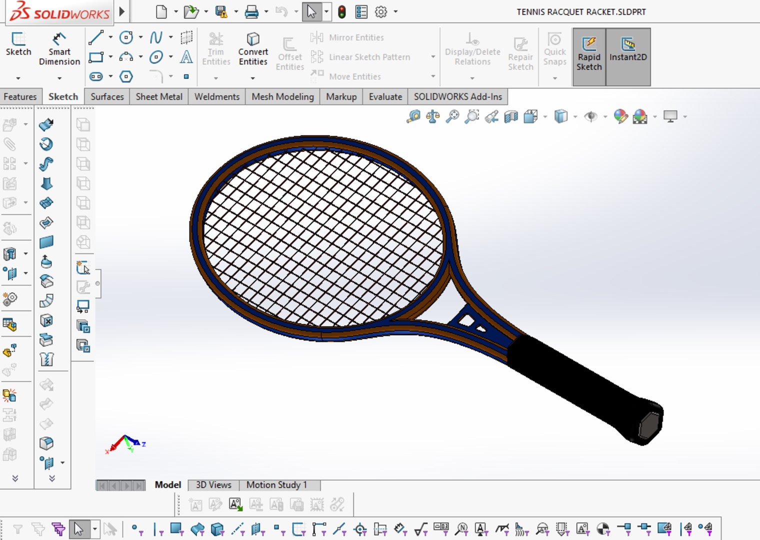 TENNIS RACQUET RACKET Model - TurboSquid 1832629