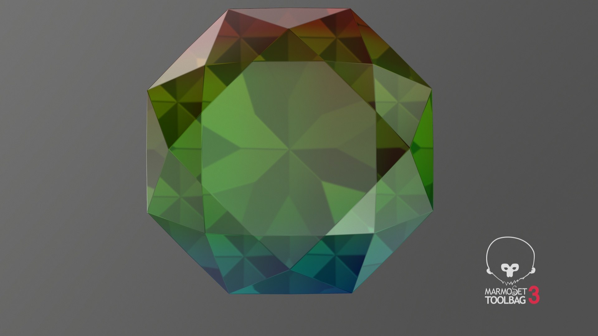 3D Single Cut Mystic Topaz Model - TurboSquid 1837759