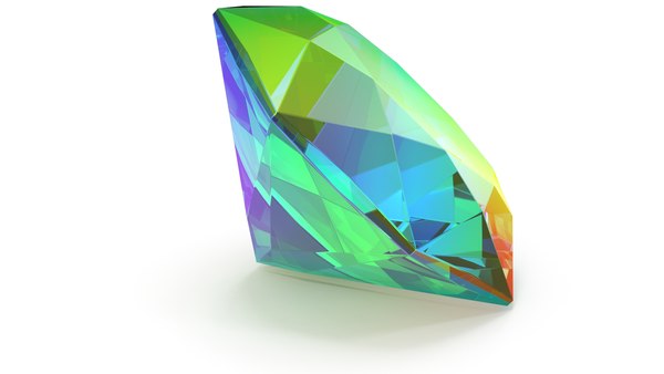 3D Single Cut Mystic Topaz model - TurboSquid 1837759