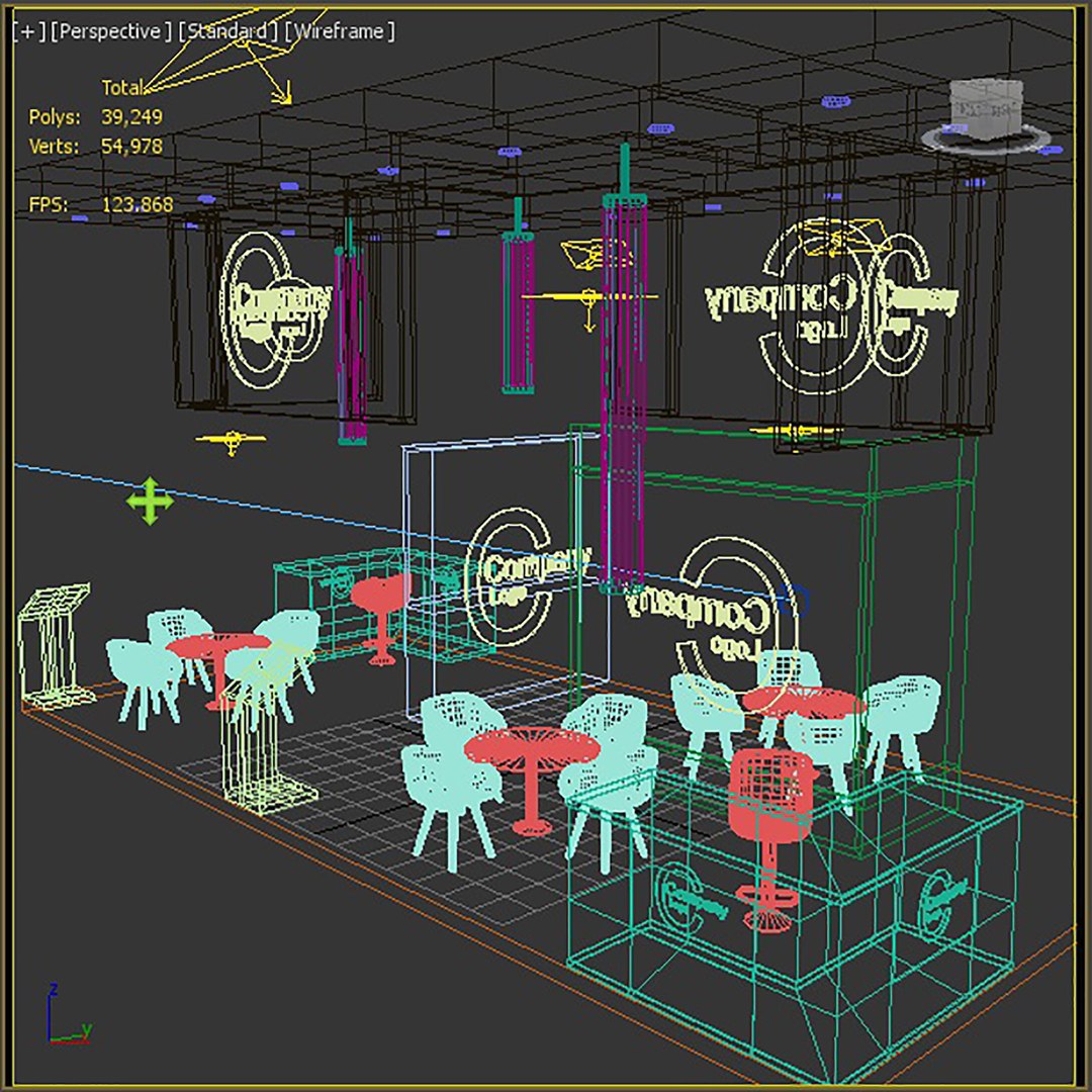 Nice Exhibition Booth Design With Wooden Textures 3D - TurboSquid 1718042