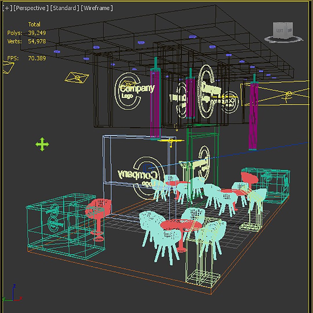 Nice Exhibition Booth Design With Wooden Textures 3D - TurboSquid 1718042