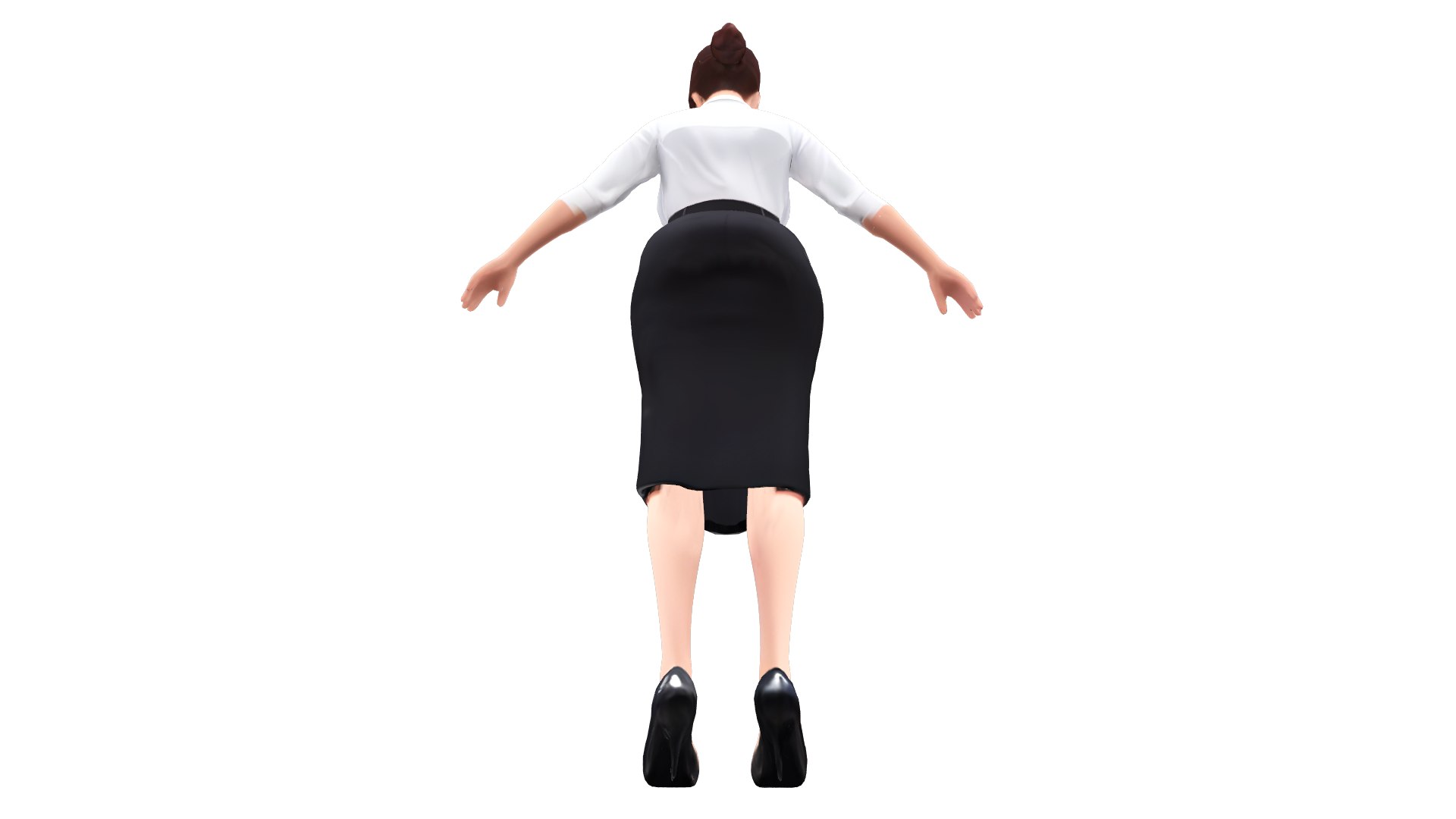 Curvy Female Business Woman 3D Model - TurboSquid 2298251