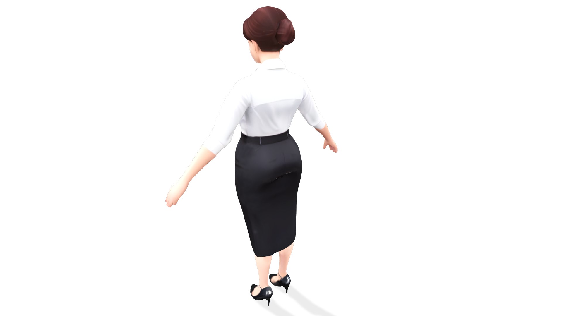 Curvy Female Business Woman 3D Model - TurboSquid 2298251