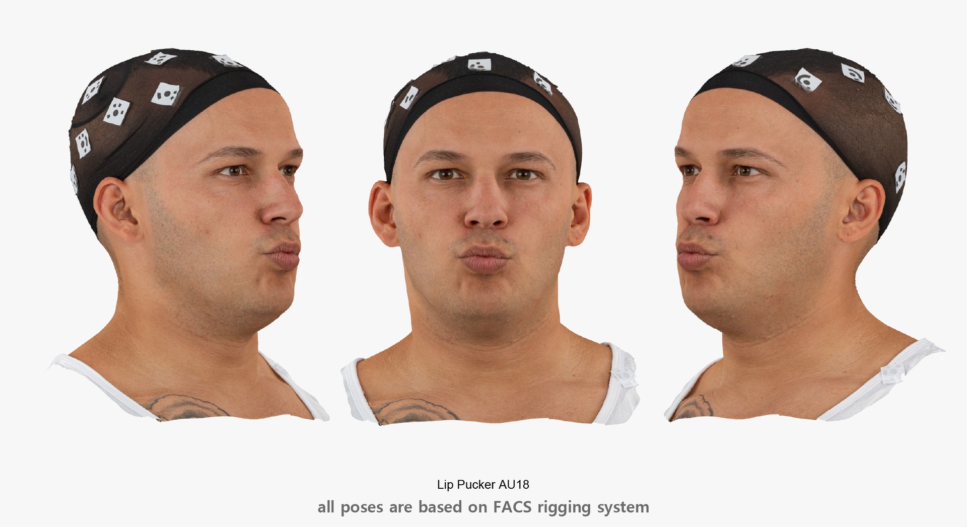 3D Marcus Real Head Detailed Expressions 03 Set 12 RAW Scans Collection ...