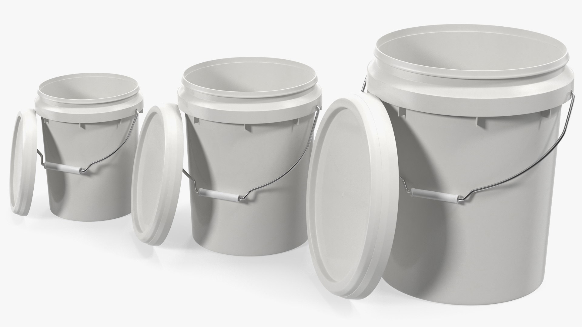 3D Food Grade Plastic Buckets - TurboSquid 1637333