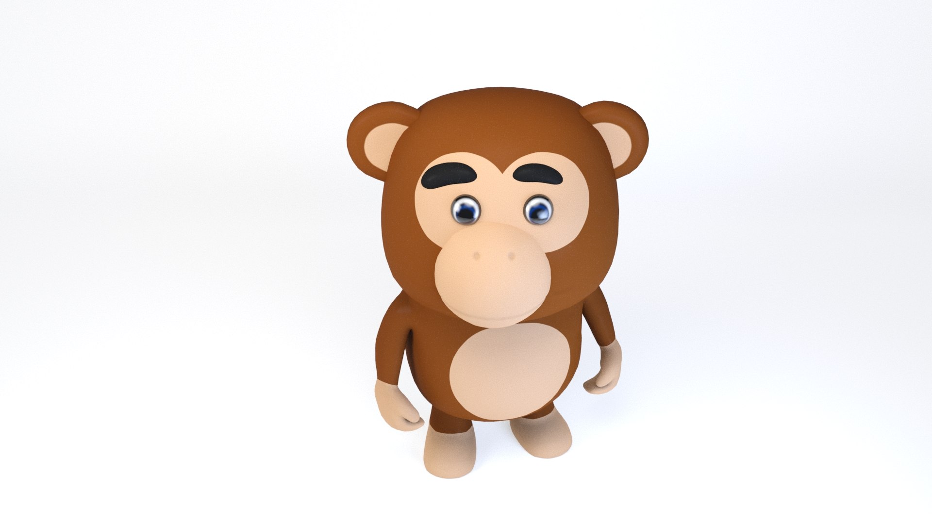 3D Cartoonish Humanoid Monkey Character - TurboSquid 2251539